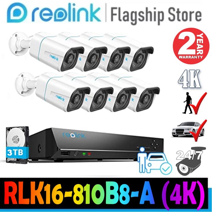 Reolink RLK16-810B8-A 4K NVR 16-Channel PoE Security Camera, Unfailing ...