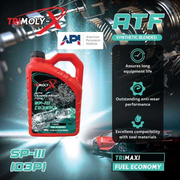 TRIMOLYX ATF SP III SP3 / D3-SP 4L FULLY SYNTHETIC AUTOMATIC TRANSMISSION FLUID OIL | Lazada PH