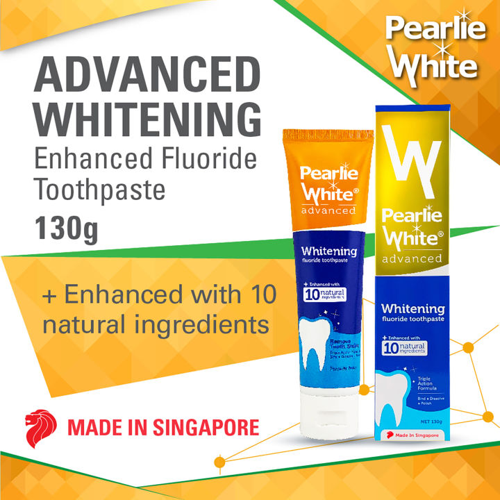 Pearlie White Advanced Whitening Fluoride Toothpaste 130g | Lazada