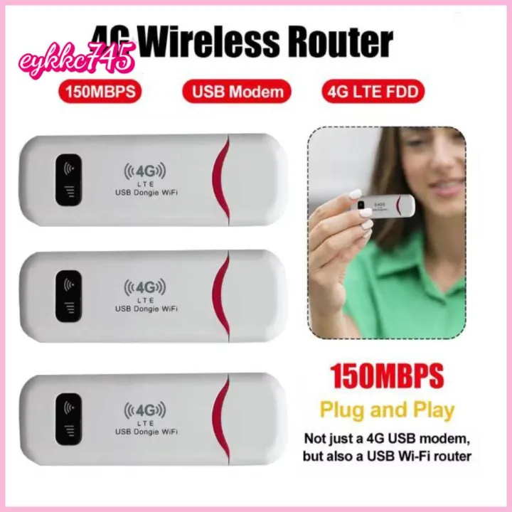 OKDEALS 150Mbps LTE USB Modem Dongle 4G Portable Wireless WiFi Mobile ...