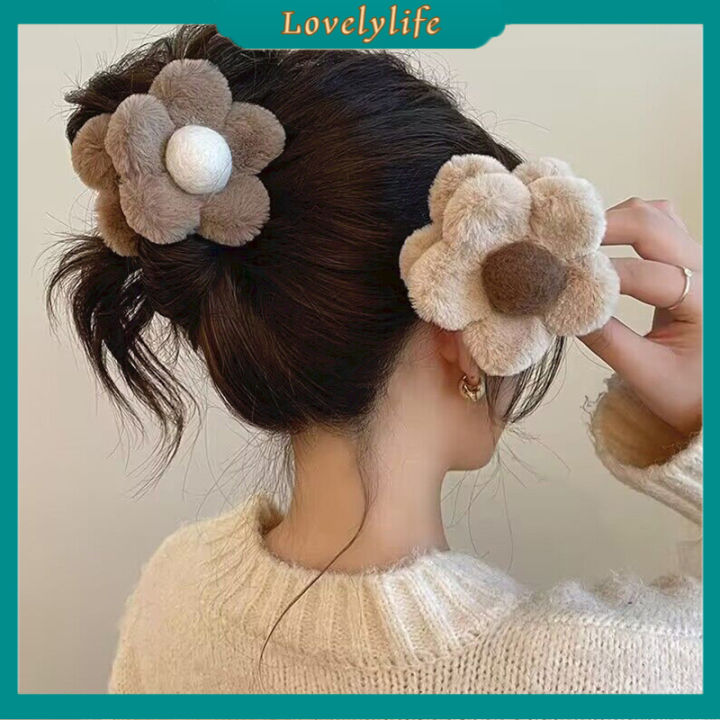 Lovelylife🔥 Klip Cakar Rambut Bunga Matahari Mewah Ornamen Bunga Hiu ...