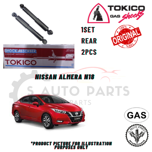 NISSAN ALMERA N18 (REAR) 100% ORIGINAL BRAND TOKICO TKC SHOCK ABSORBER ...