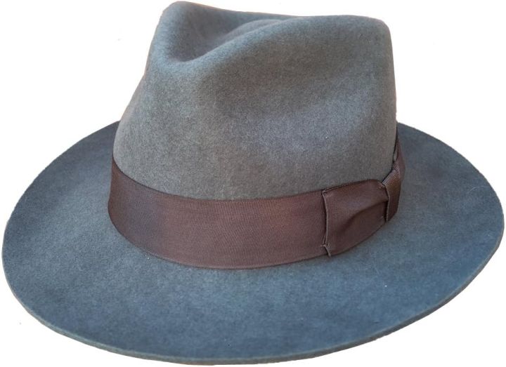 Gray Men's Wool Felt Fedora Hat Gangsters Traditional Godfather Mafia ...