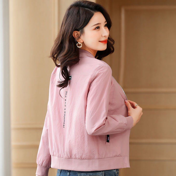 เกาหลีแจ็คเก็ตผู้หญิงขนาดบวก4XL 2022ต้นฤดูใบไม้ร่วงใหม่ซิปคาร์ดิแกนแจ็คเก็ตเบสบอลสบายๆแฟชั่นสบาย ...