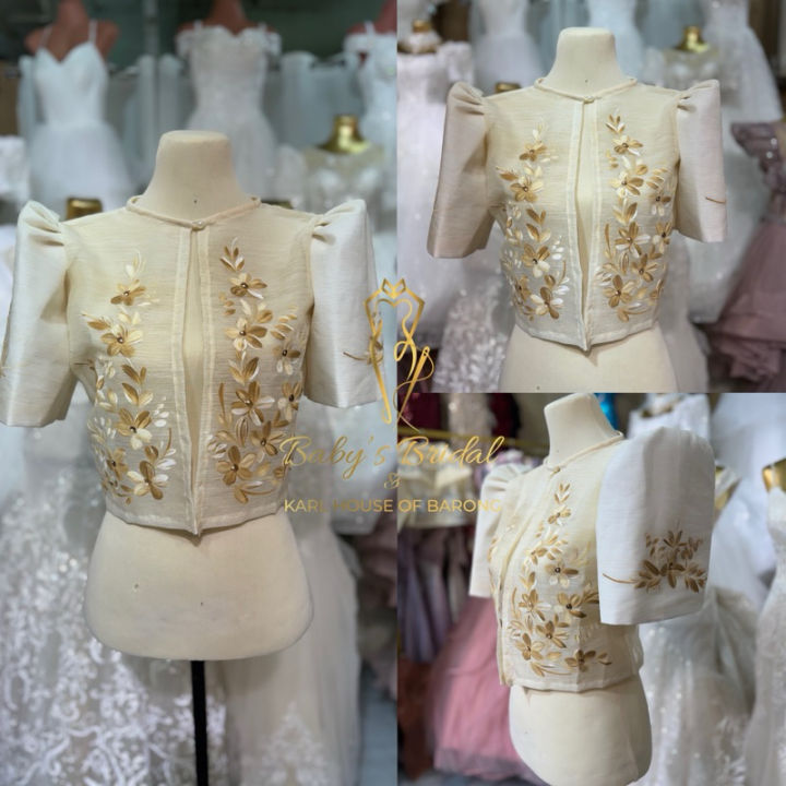 Modern Filipiniana Bolero w/ Hand-painted Design | Lazada PH