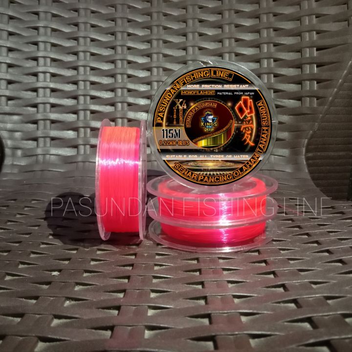PASUNDAN FISHING LINE WARNA PINK GLOSSY PANJANG 100METER+15M(115M ...