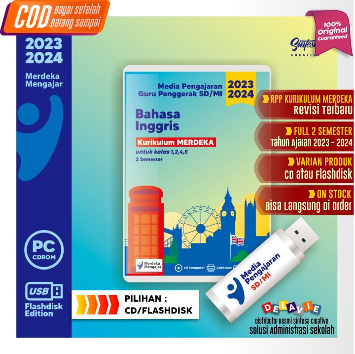 CD/FLASHDISK RPP PERANGKAT PEMBELAJARAN SD/MI BAHASA INGGRIS MODUL AJAR KURIKULUM MERDEKA KELAS ...