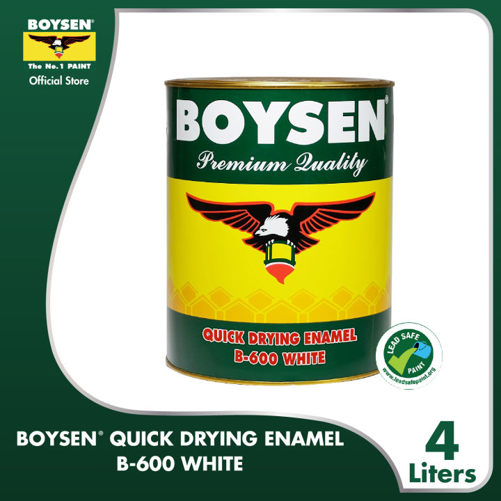 BOYSEN Quick Drying Enamel White B600-4L | Lazada PH