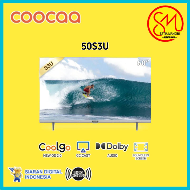 COOCAA SMART TV 50S3U PRO 50 INCH 4K UHD DOLBY AUDIO | Lazada Indonesia