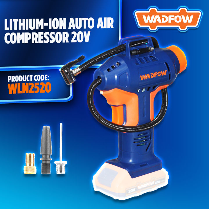 WADFOW 20V Lithium-Ion Auto Air Compressor 150PSI with Inflatable ...
