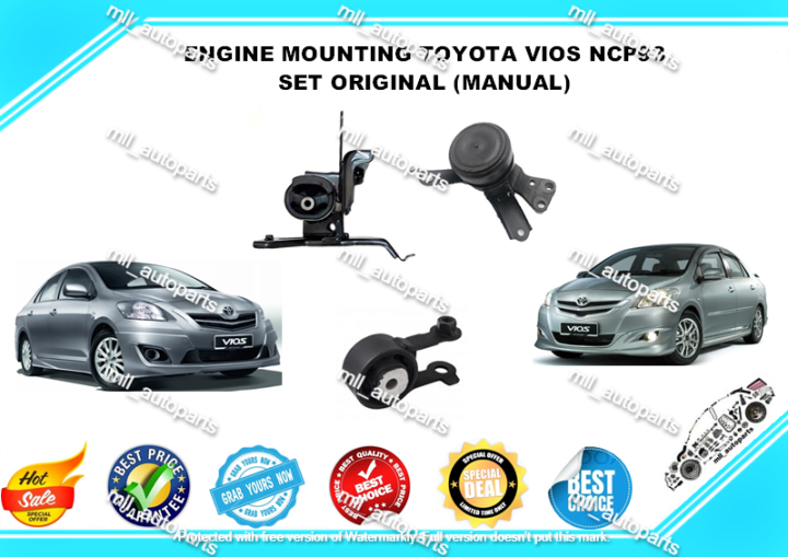 ENGINE MOUNTING TOYOTA VIOS NCP93 SET ORIGINAL (MANUAL) | Lazada