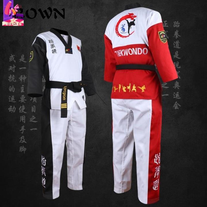 【GK BOXING】 for Children Teenagers Poomsae dobok red blue black tae ...