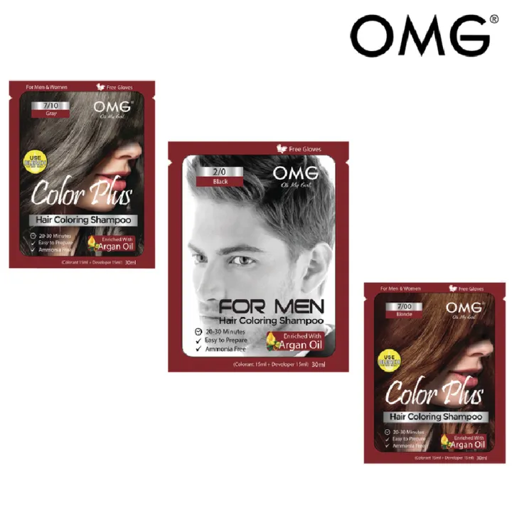 OMG Hair Color Plus Coloring Shampoo with Argan Oil 30mL | Lazada PH