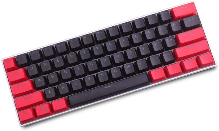 PBT Keycap 61 key Red and black Double Color Backlight Keycaps ...