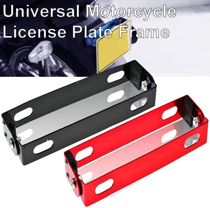 Universal Motorcycle License Plate Frame Adjustable Movable Motorbike ...