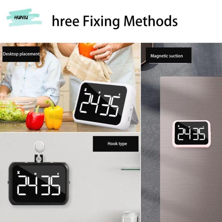 HUNIU Large LED Display Digital Kitchen Timer ic Base Loud Volume ...
