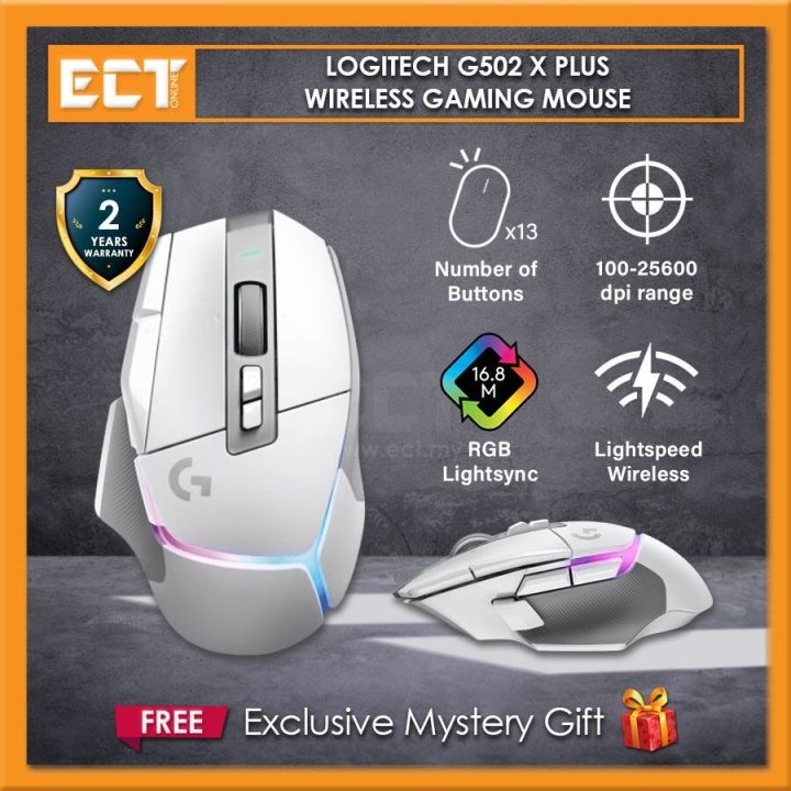 Logitech G502 X Plus Wireless Gaming Mouse (Black / White) | Lazada