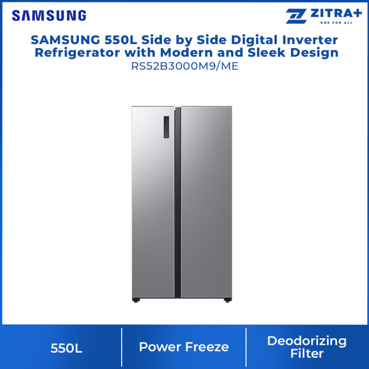 SAMSUNG 550L Side by Side Digital Inverter Refrigerator with Modern and ...