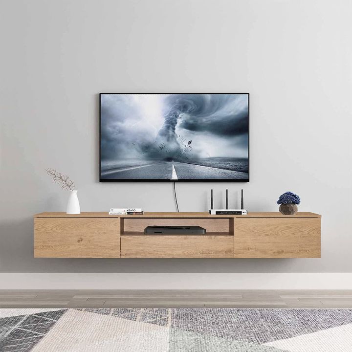 Tomato Home ชั้นทีวีติดผนัง Rome wall TV unit กว้าง200ซม | ชั้นทีวีมินิ ...