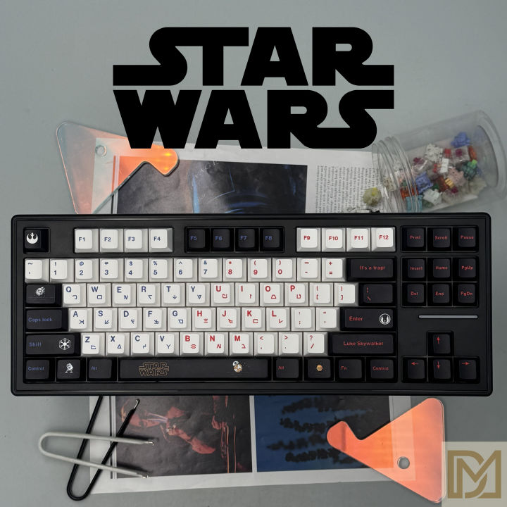 Star Wars Keycap PBT Dye Sub Cherry Mandalorian Yoda Keycaps 129pcs Fit ...