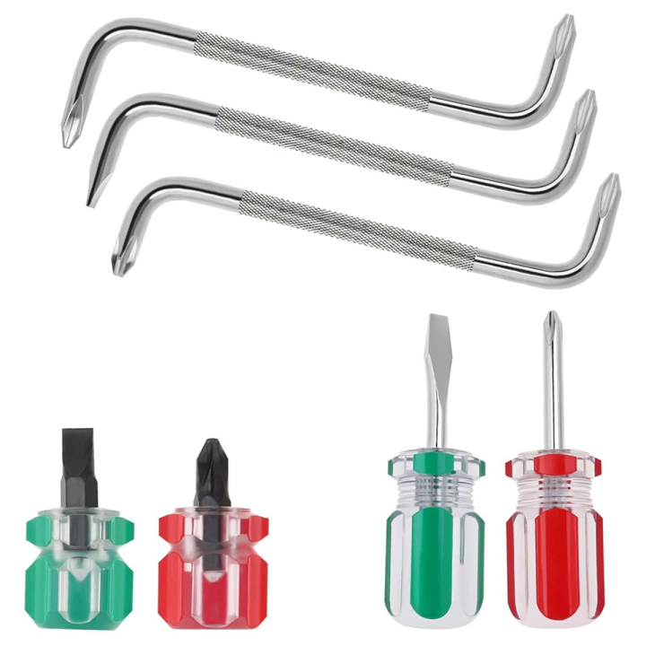 7 Pcs Offset Screwdriver Set Right Angle Screwdriver, Slotted ...