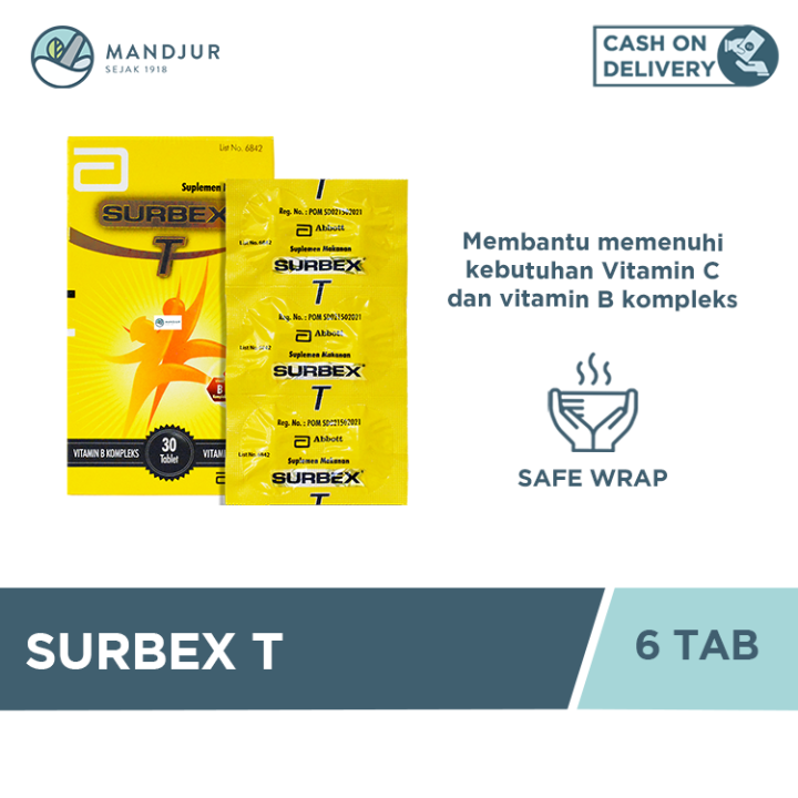 Surbex T Strip 6 Tablet - Suplemen Vitamin B Kompleks dan Vitamin C ...