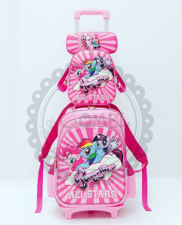 Comel My Little Pony Removable Trolley Backpack School Bag | Lazada