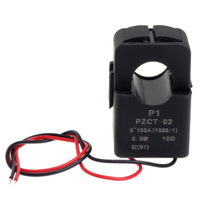 PZCT-02 100A 100mA AC Current Sensor for Measuring Building Electricity ...