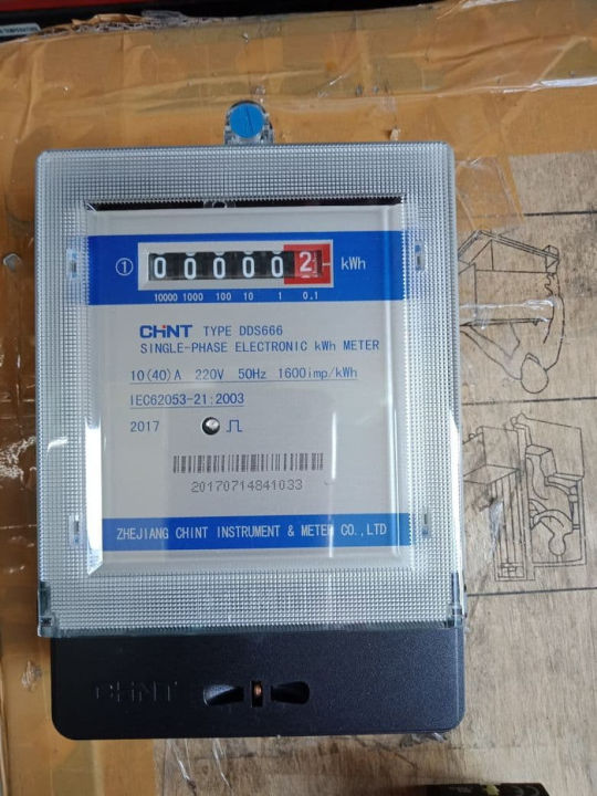 Chint KWH meter Single Phase 1P Type DDS666 10 (40)A 220V | Lazada ...