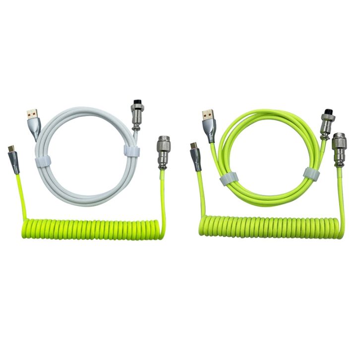 【LCV2】-Mechanical Keyboard Cable Aviation Plug-in Cable USB Data Cable ...