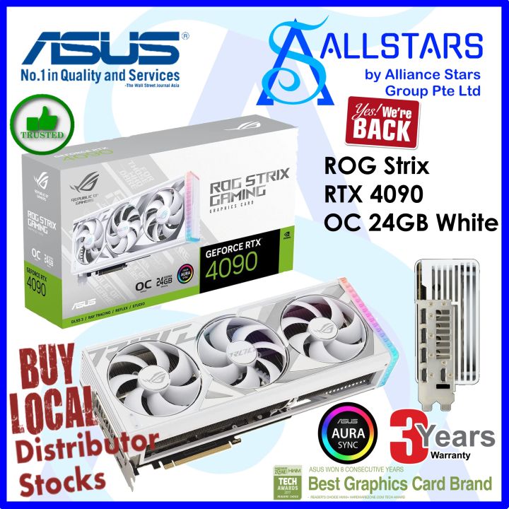 (ALLSTARS : GPU PROMO) ASUS ROG Strix RTX 4090 OC 24GB White PCI ...