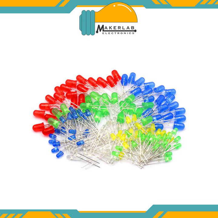 10Pcs 5mm Led Kit Color Red Green Yellow Blue White LED | Lazada PH