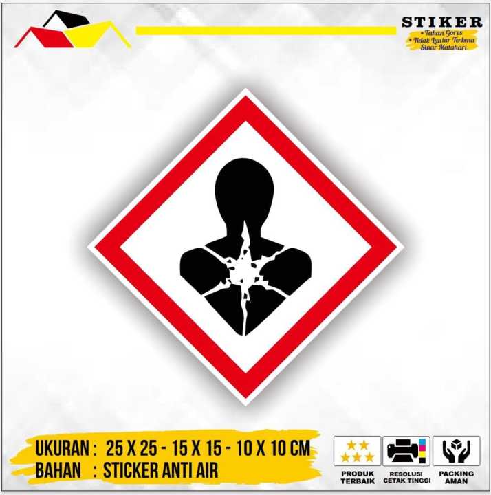 Stiker Label Tanda Simbol Limbah B3 Karsinogen Mutagen | Lazada Indonesia
