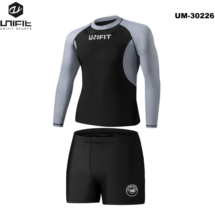 UNIFIT Men's Rash Guard Swimsuit Swimwear Dri-Fit Rush Guard Terno UM ...