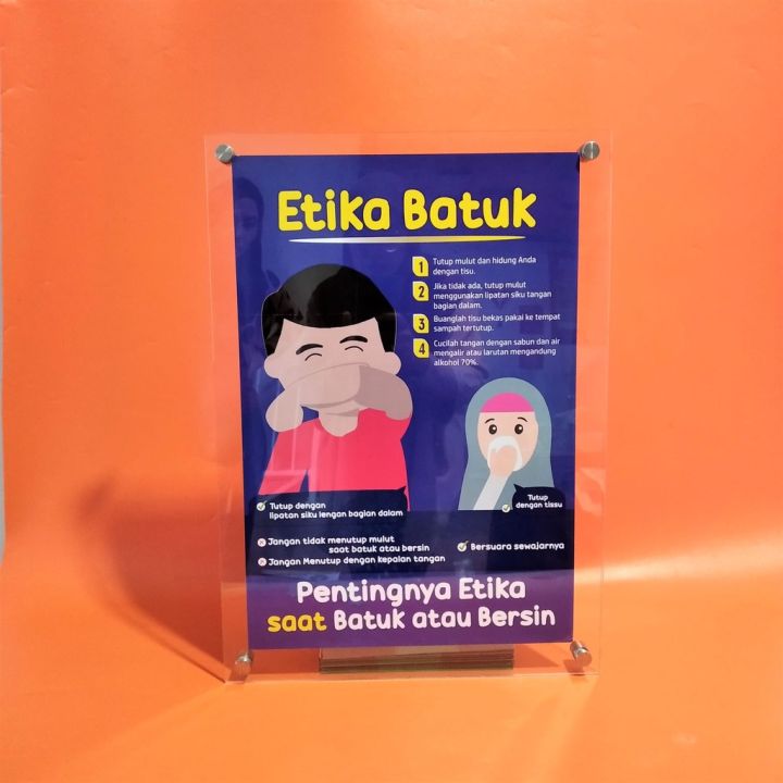Poster Akrilik Etika Batuk 02 - Poster Akrilik Pentingnya Etika Batuk ...