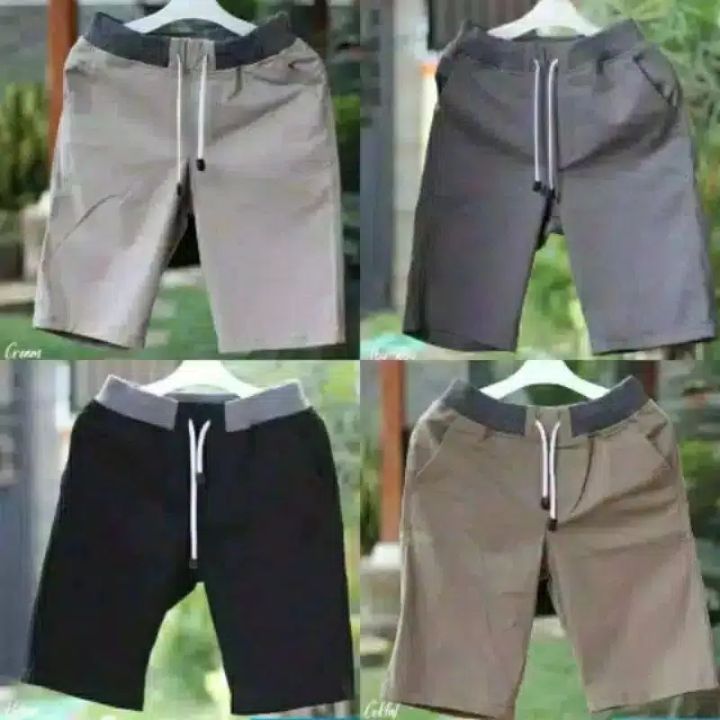 [BISA COD] Celana pendek chino pria santai distro cowok dewasa keren ...