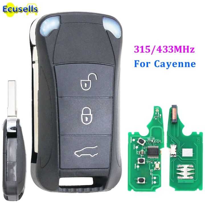 【Hot New Release】 3 Button Remote Key Fob 315mhz/433mhz For Porsche ...