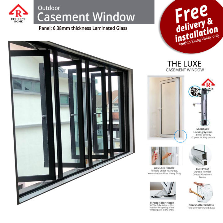 [PRE-ORDER] Casement Window (The Luxe Series) 4 Panels, Glass window ...