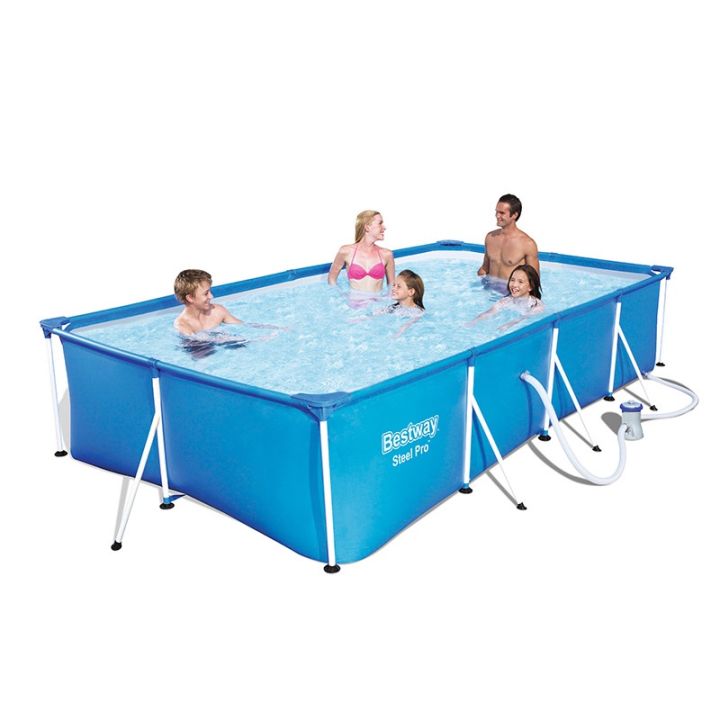 Bestway 56403 Steel Frame Swimming PoolAdult Family Size Swimming Pool ...