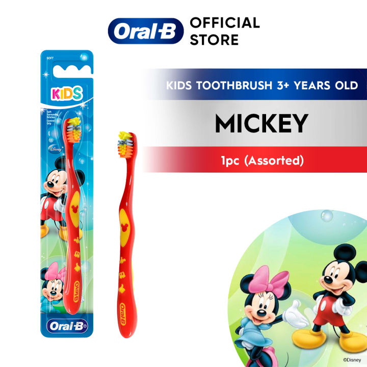 Oral-B Kids Toothbrush Mickey 1s [Ages 3+] (Assorted Colors) | Lazada PH