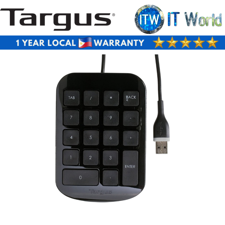 Targus AKP10AP Black Wired USB Numeric Keypad (AKP10AP-60) | Lazada PH