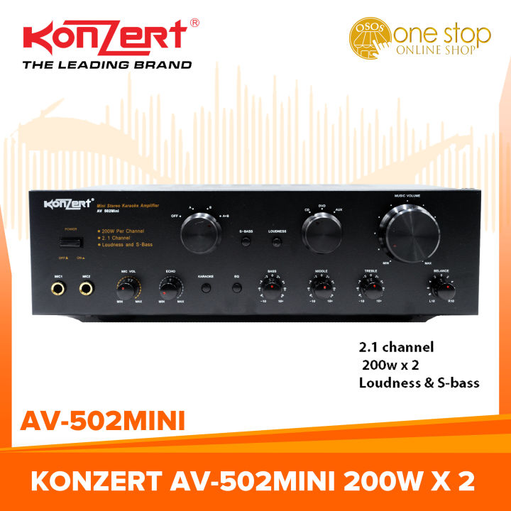 Konzert Original Karaoke Amplifier AV-502MINI 200W x 2 channel ...