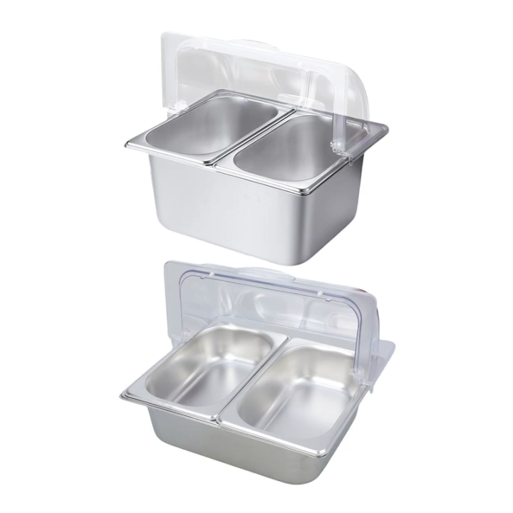Commercial Grade Stainless Steel Buffet Presentation Tray with Dividers ...