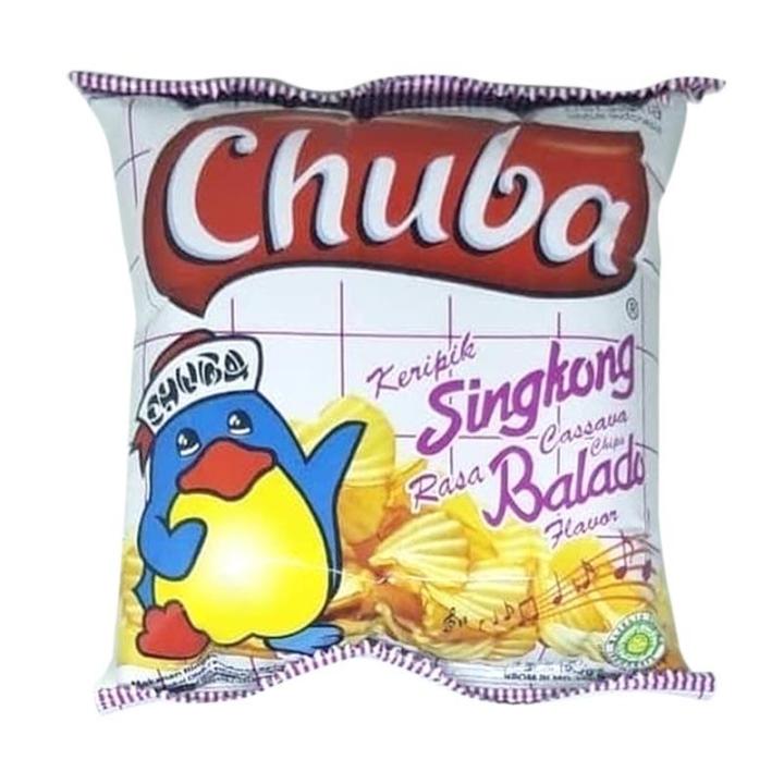 CHUBA Snack Cemilan Jadul Keripik Singkong Keju / Balado / Balado Ijo ...