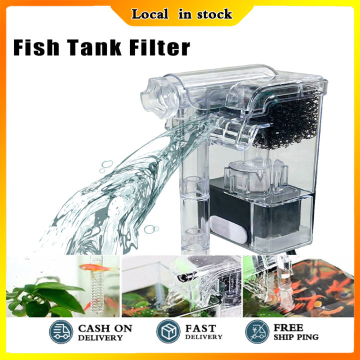 External Filter Fish Tank Aquarium Waterfall Filter Pump Hanging Fish ...