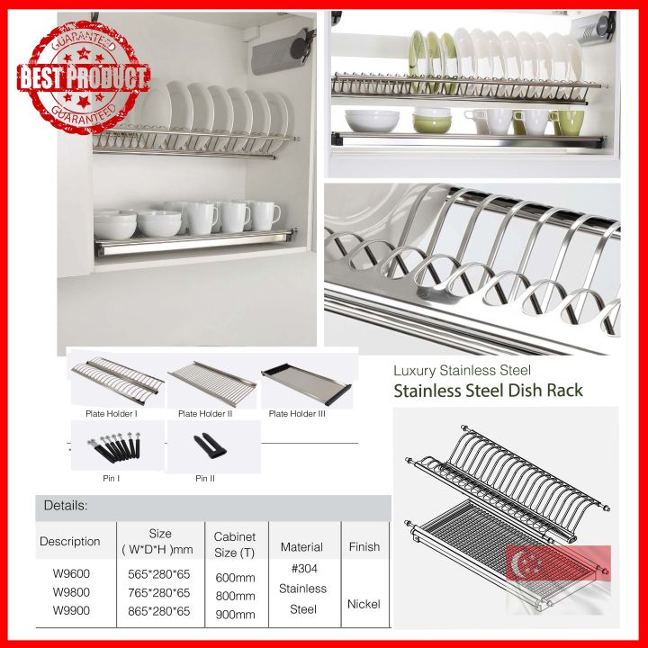 Dish Rack/ Kitchen Cabinet Dish Rack/ 304 Stainless Steel | Lazada ...