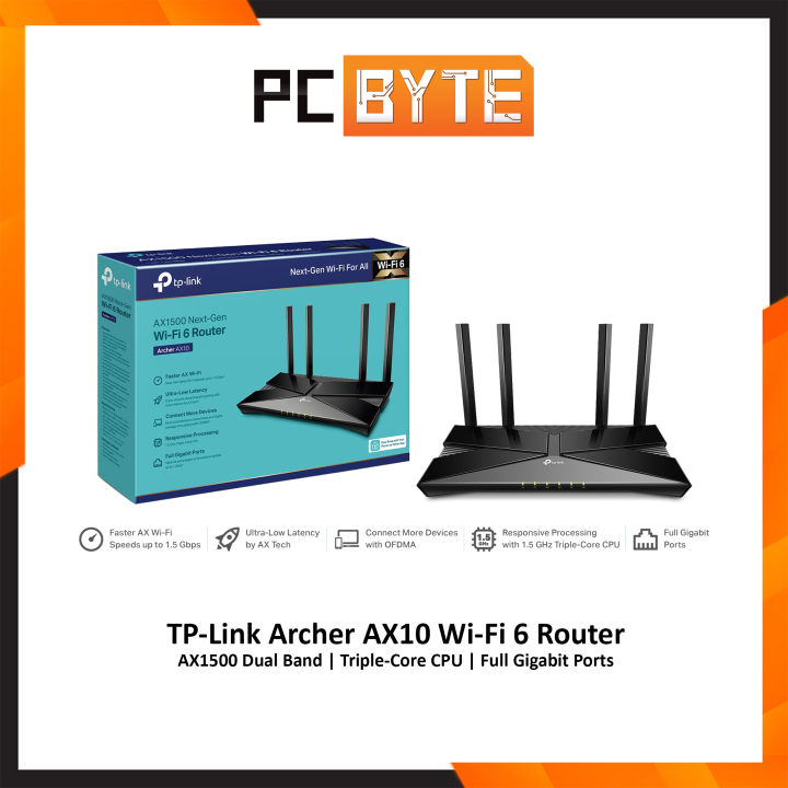 TP-Link Archer AX10 Wi-Fi 6 Router (AX1500 Dual Band | Triple-Core CPU ...