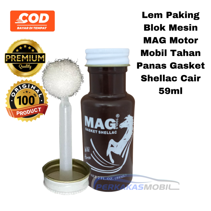 Lem Paking Blok Mesin MAG Motor Mobil Tahan Panas Gasket Shellac Cair ...