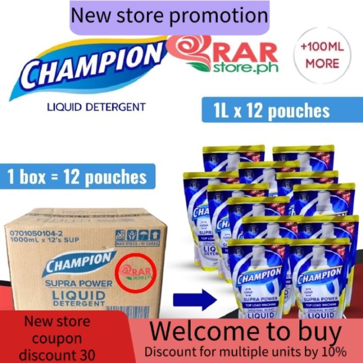 Champion Liquid Detergent 1000 ml (1box) 12 pcs | Lazada PH