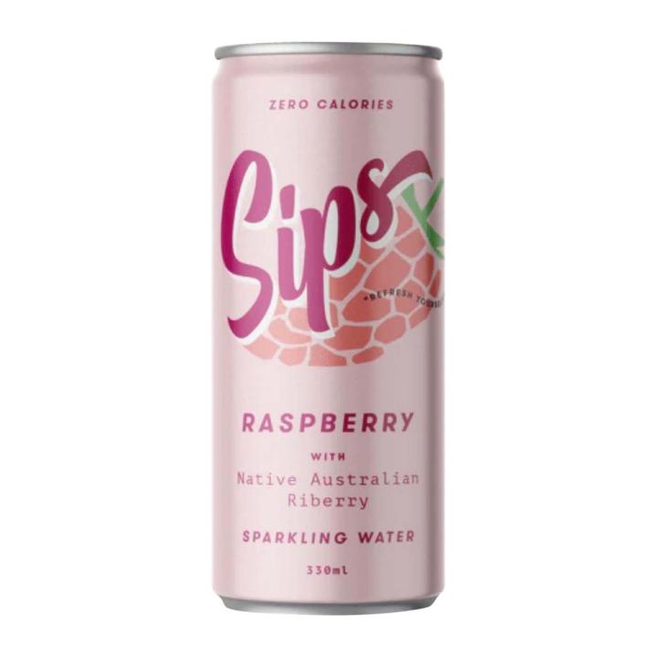 Sips Sparkling Water - Raspberry With Native Australian Riberry ...